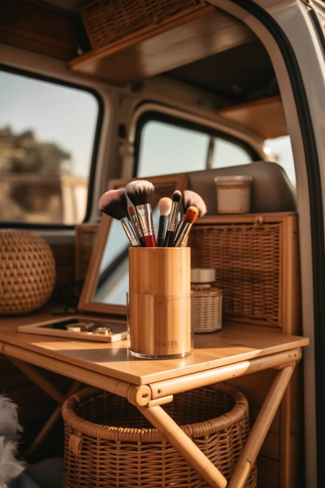 10 Boho Camper Van Beauty Station Tips - trippandora.com